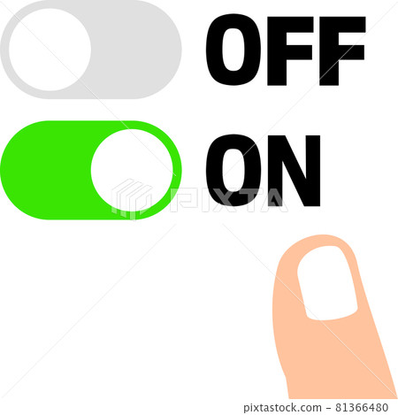 On and off slide buttons - Stock Illustration [81366480] - PIXTA