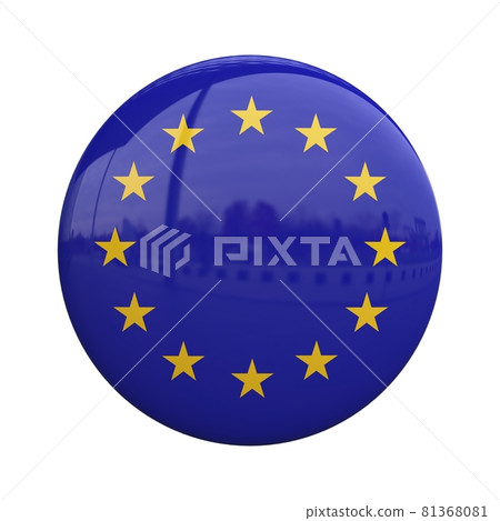 European Union flag badge, nationality pin 3d... - Stock Illustration ...