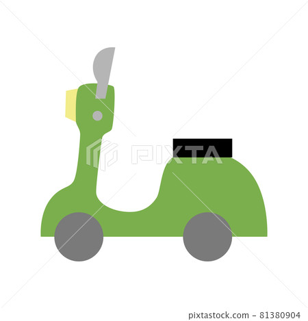 Simple moped bike, scooter color icon - Stock Illustration [81380904 ...