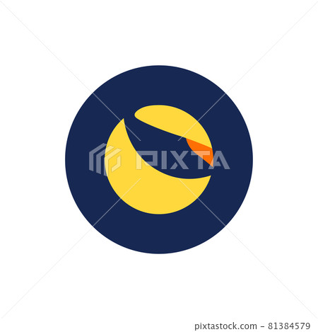 Terra coin (LUNA) cryptocurrency icon isolated... - Stock Illustration ...