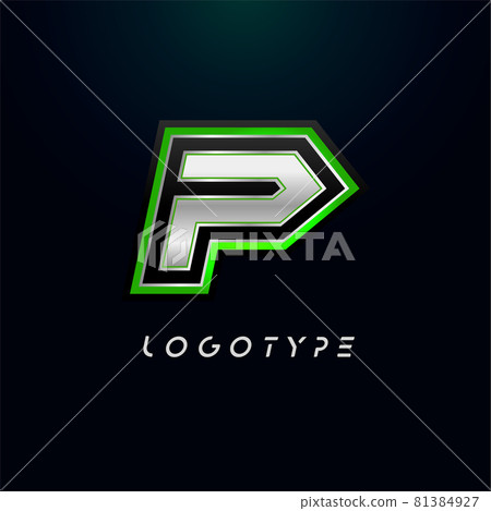 Letter P for video game logo and super hero... - Stock Illustration ...
