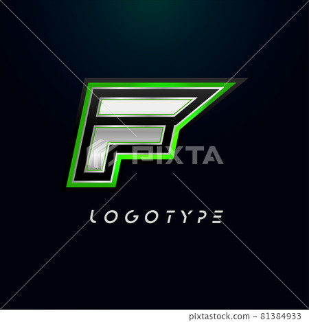 Letter F for video game logo and super hero... - Stock Illustration ...