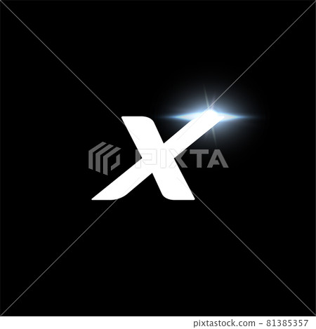 X letter logo, bold italic letter for... - Stock Illustration [81385357 ...