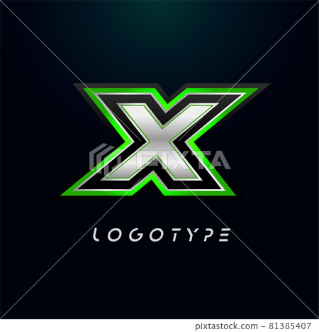 Letter X for video game logo and super hero... - Stock Illustration ...