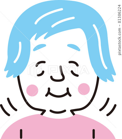 咀嚼好吃的奶奶-插圖素材 [81386224] - PIXTA圖庫