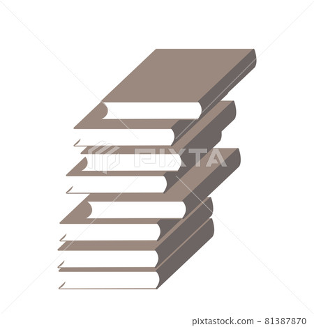 Stacked books flat design - Stock Illustration [81387870] - PIXTA