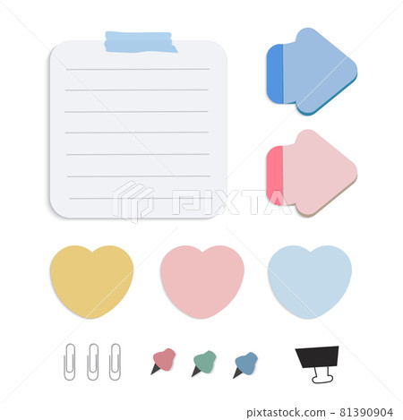 Colorful reminder paper notes vector set - Stock Illustration [81390904 ...