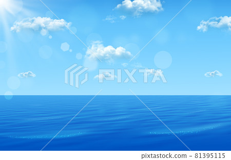 Sunny day Ocean View - Stock Illustration [81395115] - PIXTA