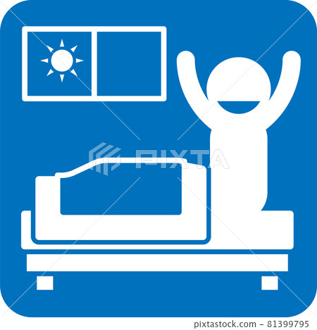 Waking up pictogram - Stock Illustration [81399795] - PIXTA