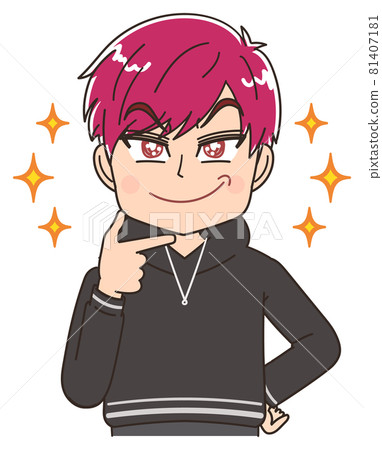 Red-haired influencer creator - Stock Illustration [81407181] - PIXTA