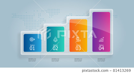 abstract growth graph horizontal infogrphics... - Stock Illustration ...