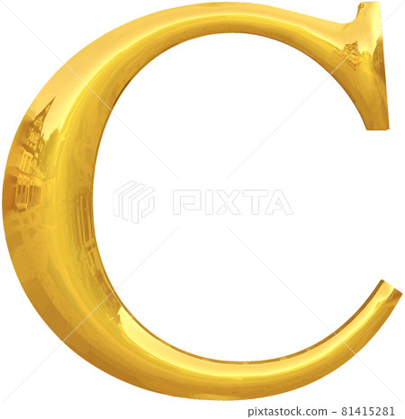 Gold Typography Letter C - Stock Illustration [81415281] - PIXTA