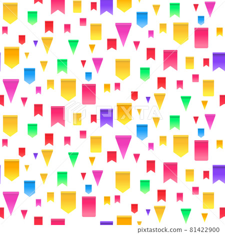 Seamless pattern festive colorful flags - Stock Illustration [81422900 ...