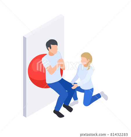 Crouch Ball Exercise Composition - Stock Illustration [81432283] - PIXTA
