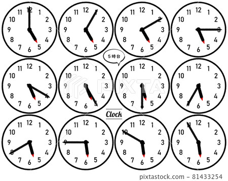 5 o'clock clock - Stock Illustration [81433254] - PIXTA
