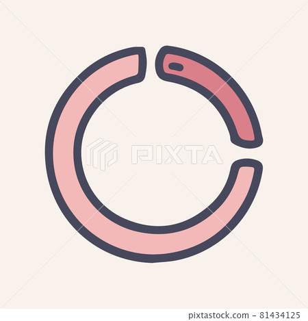 Circle loading color vector doodle simple icon - Stock Illustration ...