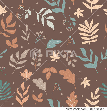 Autumn elements seamless pattern. Endless... - Stock Illustration ...