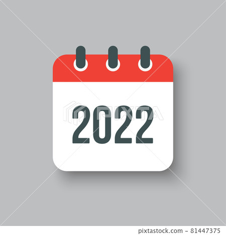 Vector icon calendar year 2022, icon of the year - Stock Illustration ...