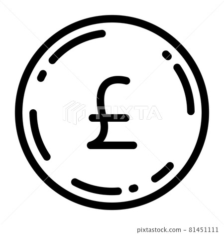 Pound coin icon vector illustration - Stock Illustration [81451111] - PIXTA