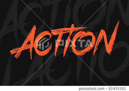 Action vector lettering - Stock Illustration [81453381] - PIXTA