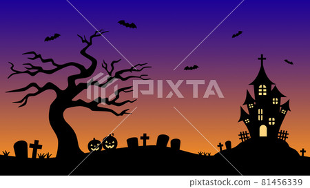 Halloween night sky gradient background material - Stock Illustration ...