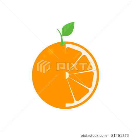 Simple orange icon isolated on white... - Stock Illustration [81461873 ...