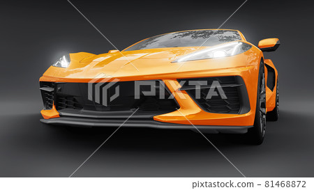 Super sports car on a black background.. 3d... - Stock Illustration ...