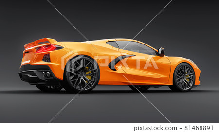 Super sports car on a black background.. 3d... - Stock Illustration ...