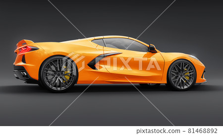 Super sports car on a black background.. 3d... - Stock Illustration ...