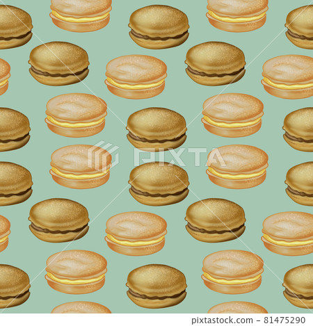 Digital illustration of food seamless pattern:... - Stock Illustration ...