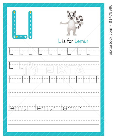 Trace letter L uppercase and lowercase.... - Stock Illustration ...