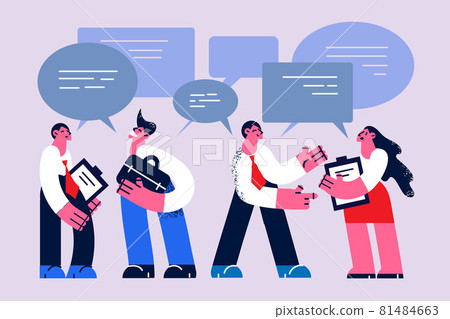 Business communication, chat, discussion concept. - Stock Illustration ...