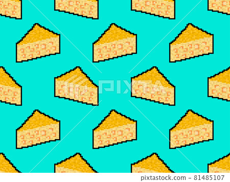 Cheese 8 bit pixel art seamless pattern. Pixel... - Stock Illustration ...