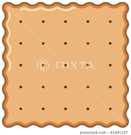 Square biscuit in cartoon style isolated - Stock Illustration [81485187 ...