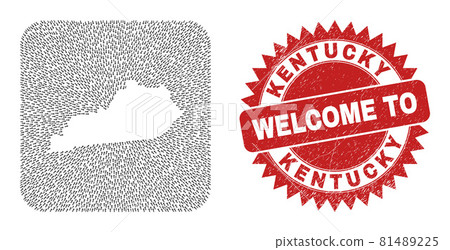 Welcome Watermark Stamp and Kentucky State Map... - Stock Illustration ...