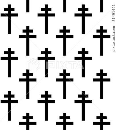 Vector seamless pattern of flat orthodox cross - Stock Illustration ...