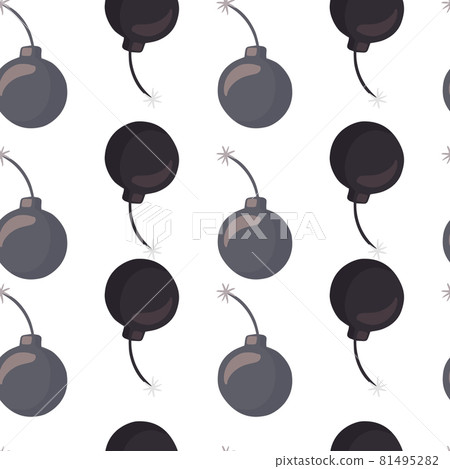 Dynamite elements seamless pattern with grey... - Stock Illustration ...