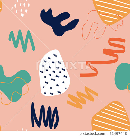 Abstract simple shape seamless pattern... - Stock Illustration ...