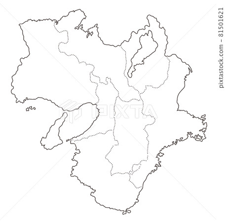 Japan regional division _ Kinki _ prefecture... - Stock Illustration ...
