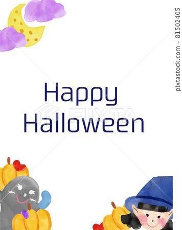 Halloween card with letters: Witch and pumpkin... - Stock Illustration ...