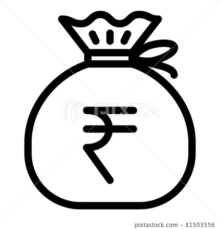 Indian rupee cash bag vector illustration - Stock Illustration ...