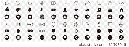 Set of SNS icon buttons - Stock Illustration [81508946] - PIXTA