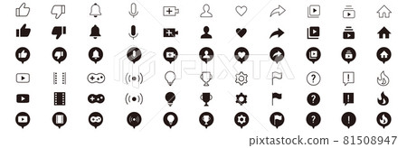 Set of SNS icon buttons - Stock Illustration [81508947] - PIXTA