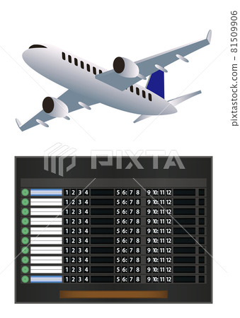 Airplane and timetable - Stock Illustration [81509906] - PIXTA