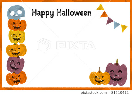 Jackolantern Frame Border Stock Illustration Halloween With Pumpkin