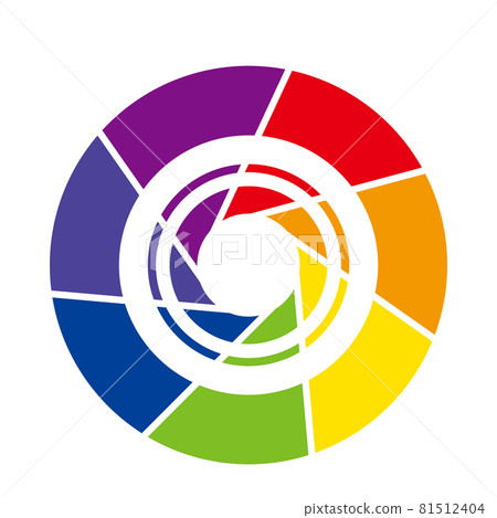 Infographics ｜ Camera shutter type 7-split... - Stock Illustration ...