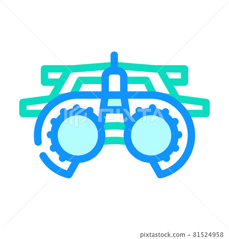 trial frame ophthalmology color icon vector... - Stock Illustration ...