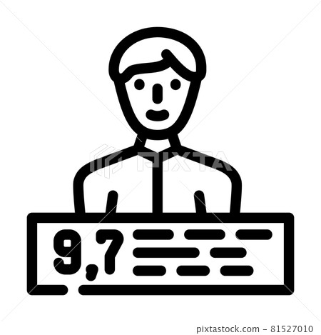 personal rating line icon vector illustration - Stock Illustration ...