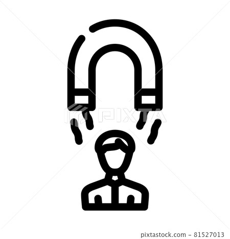 magnet people line icon vector illustration - Stock Illustration ...