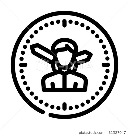 employee man hours line icon vector illustration - Stock Illustration ...